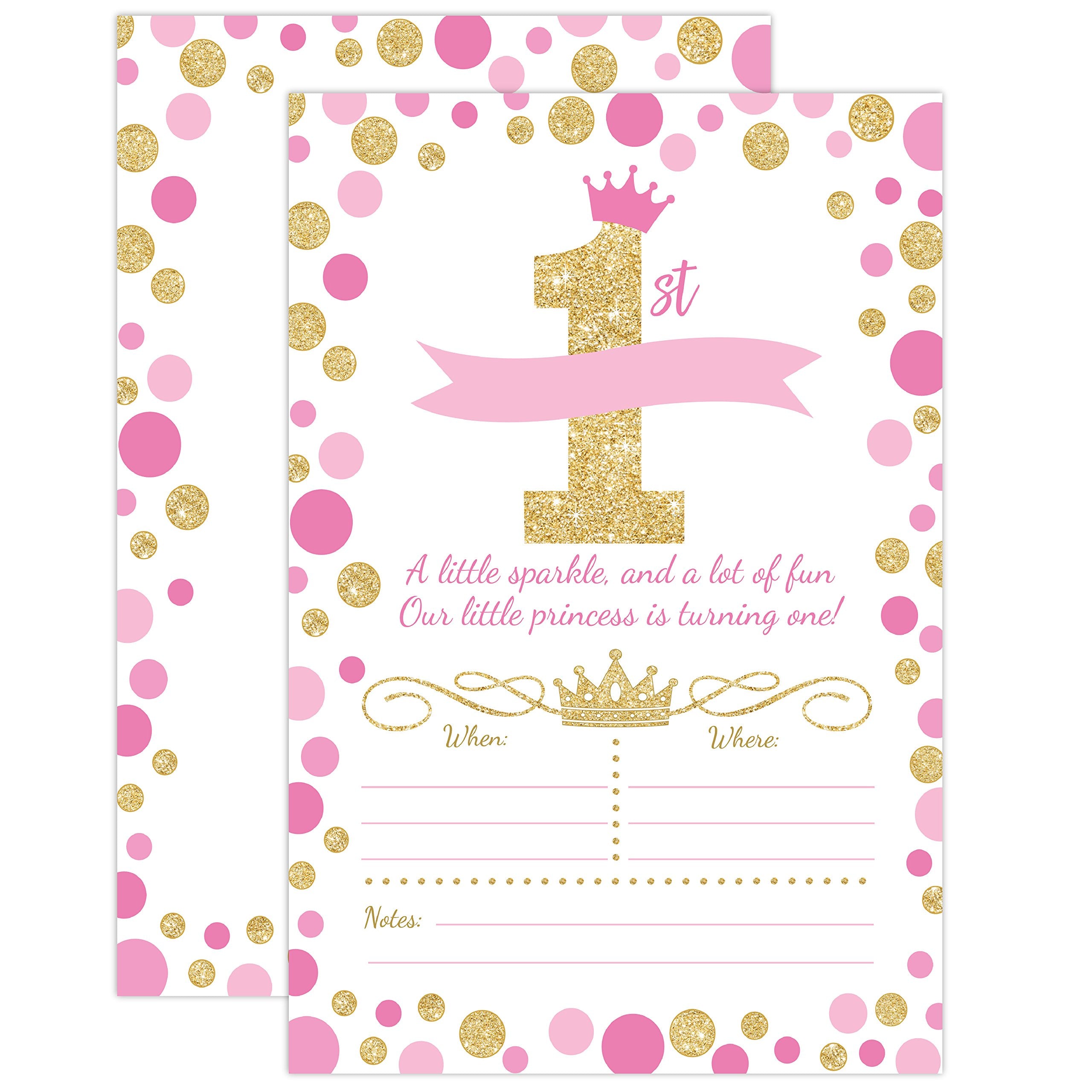 Your Main Event Prints Princess Birthday Invitations - Girl First Birt